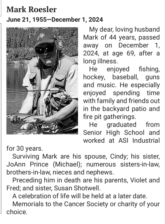 Mark Roesler (Deceased), Billings, MT Montana